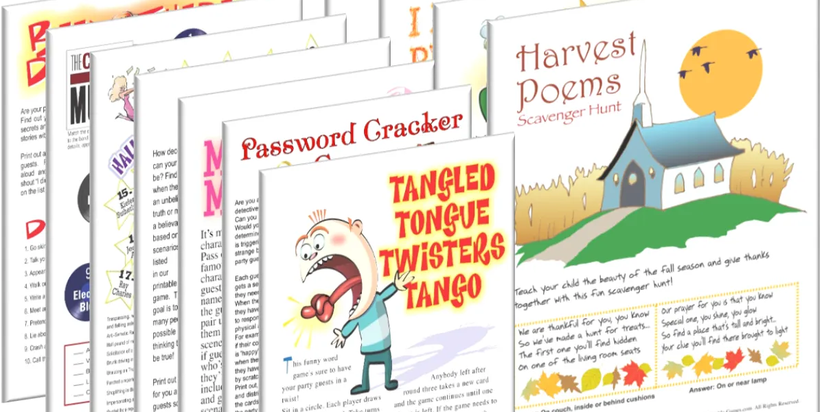 Printable All Fall Harvest Games + FREE Party Games Bundle — Print ...