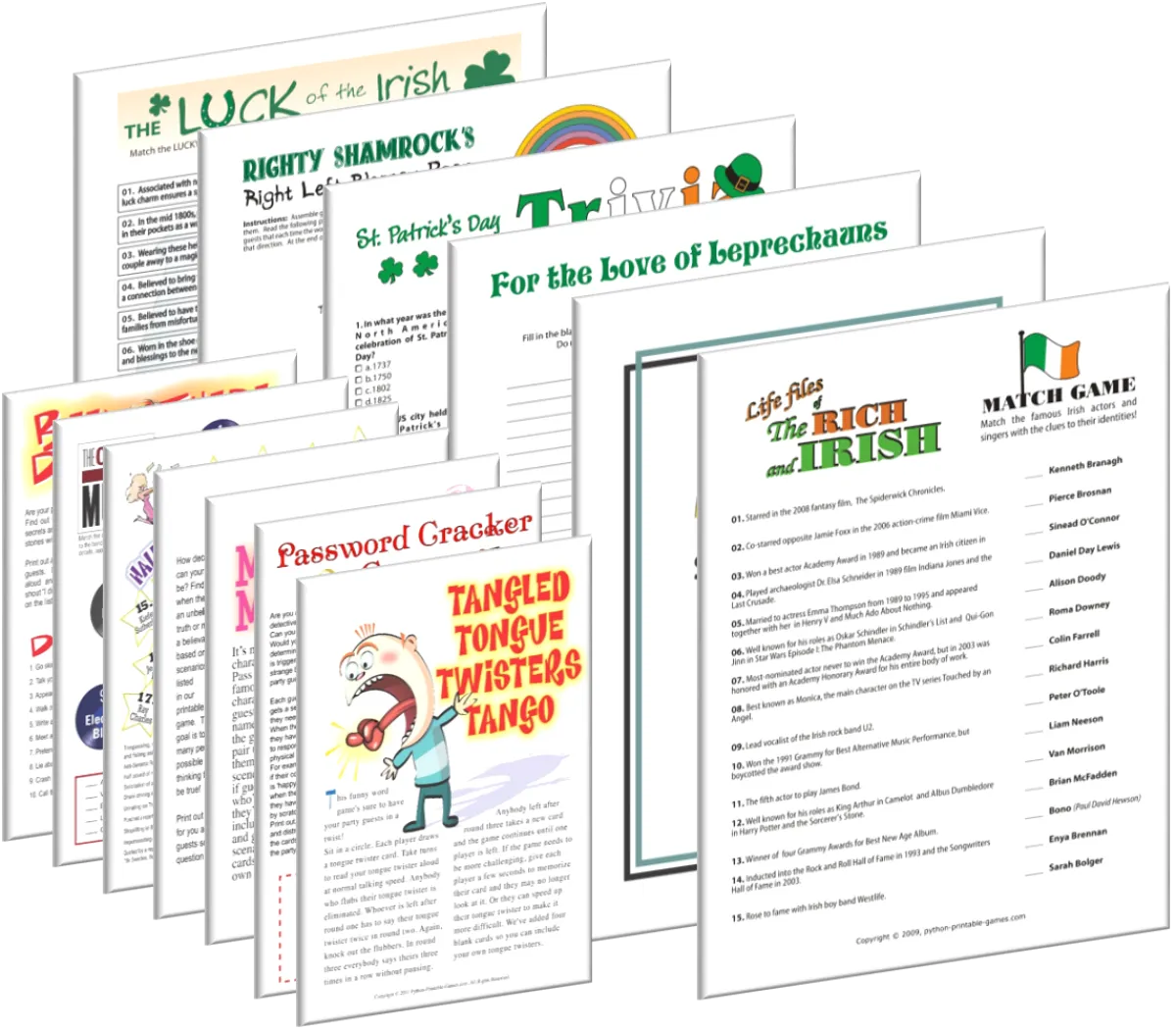 All St Patrick's Day Printable Games + FREE Party Games Bundle — Print ...
